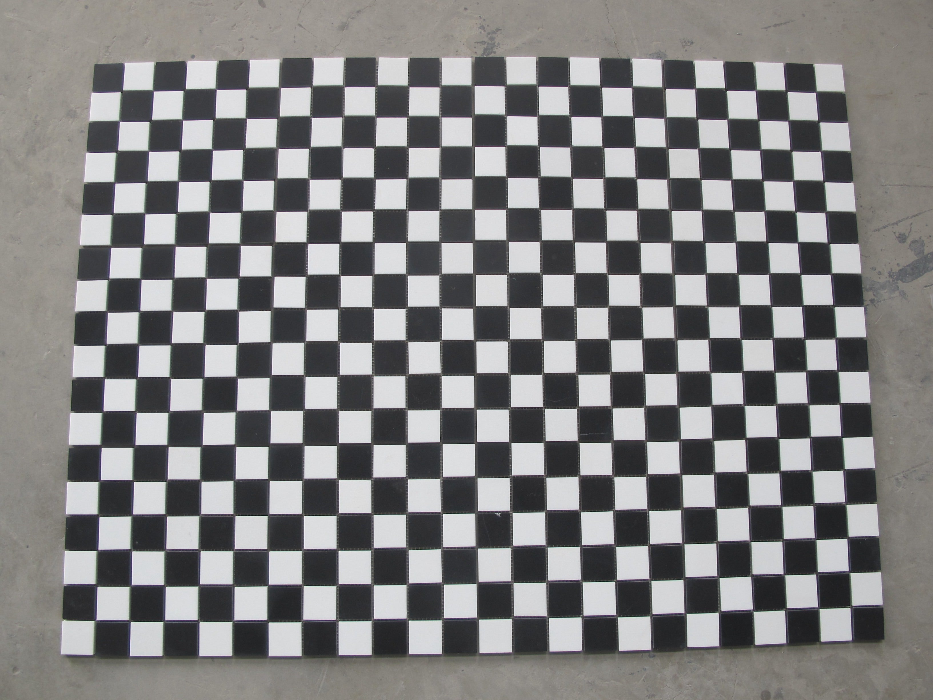 Thassos + Nero Marquina 2x2 Square Checkers Mosaic – MM Tile And Stone