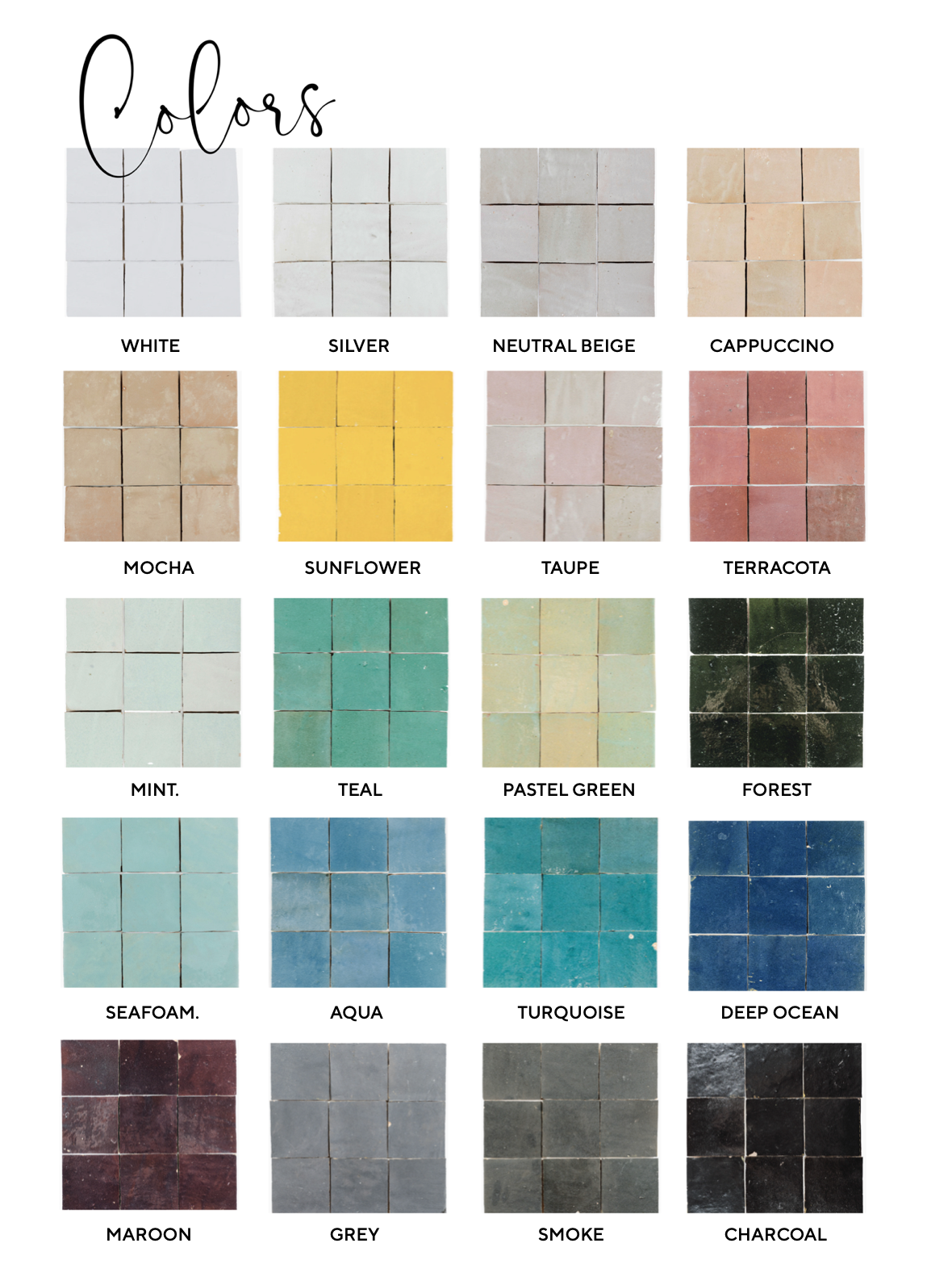 Bars Zellige Ceramic Wall Mosaic Tile – MM Tile And Stone