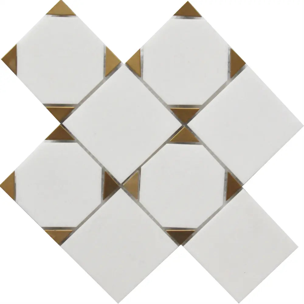 Thassos Square 9X9 Mosaic Tile – MM Tile And Stone