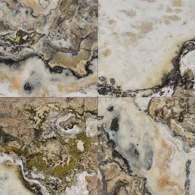 Antico Onyx Travertine Antiqued (Hand-Tumbled) Tile 12x12 – MM Tile And ...